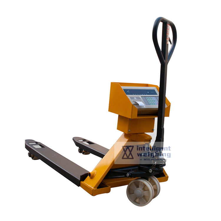 2500kg portable pallet truck electronic scale with printer